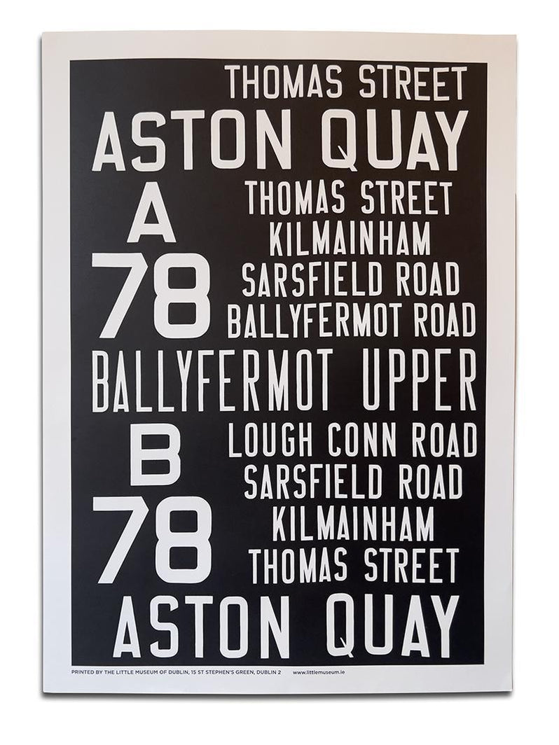 Dublin Bus Routes Poster — The Little Museum of Dublin